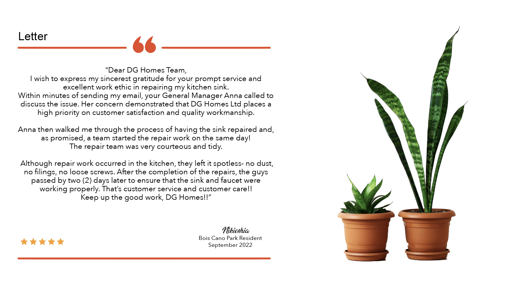 Testimonials - Bois Cano Park